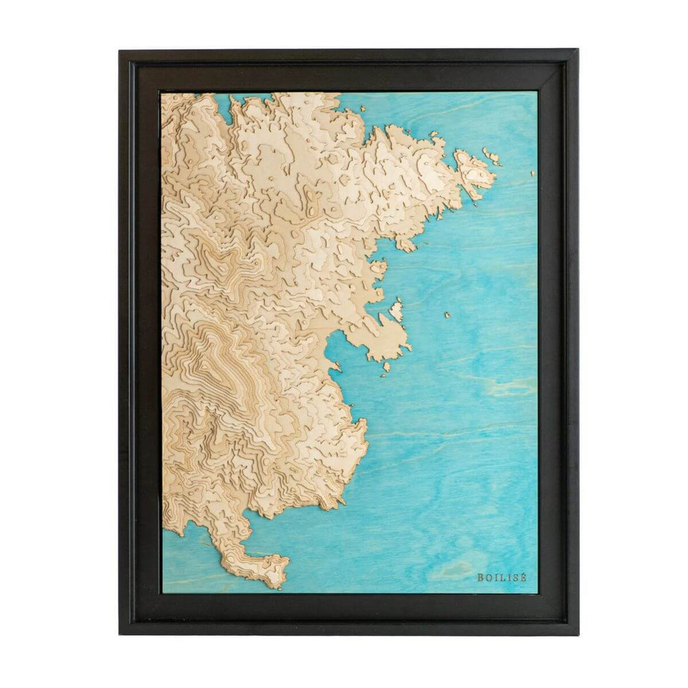 Cadaqués - Wooden topographic map