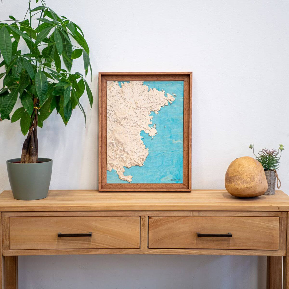 Cadaqués - Wooden topographic map