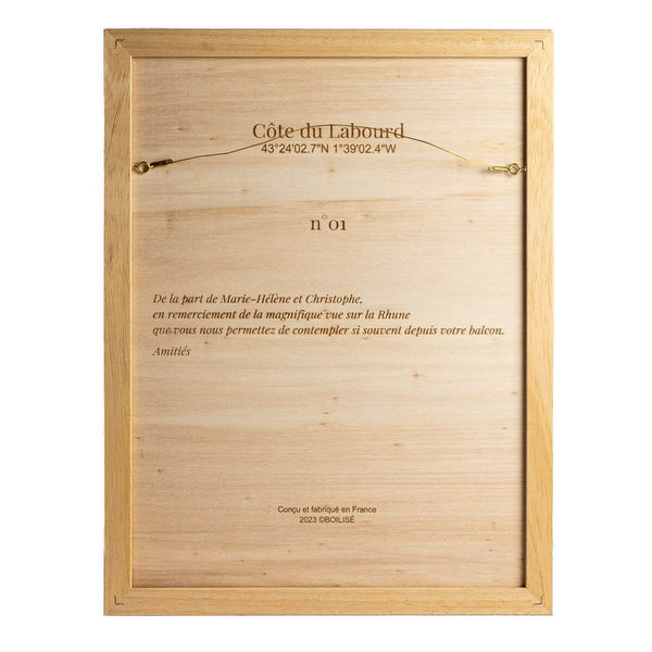 Carte topographique de la côte du Labourd en bois