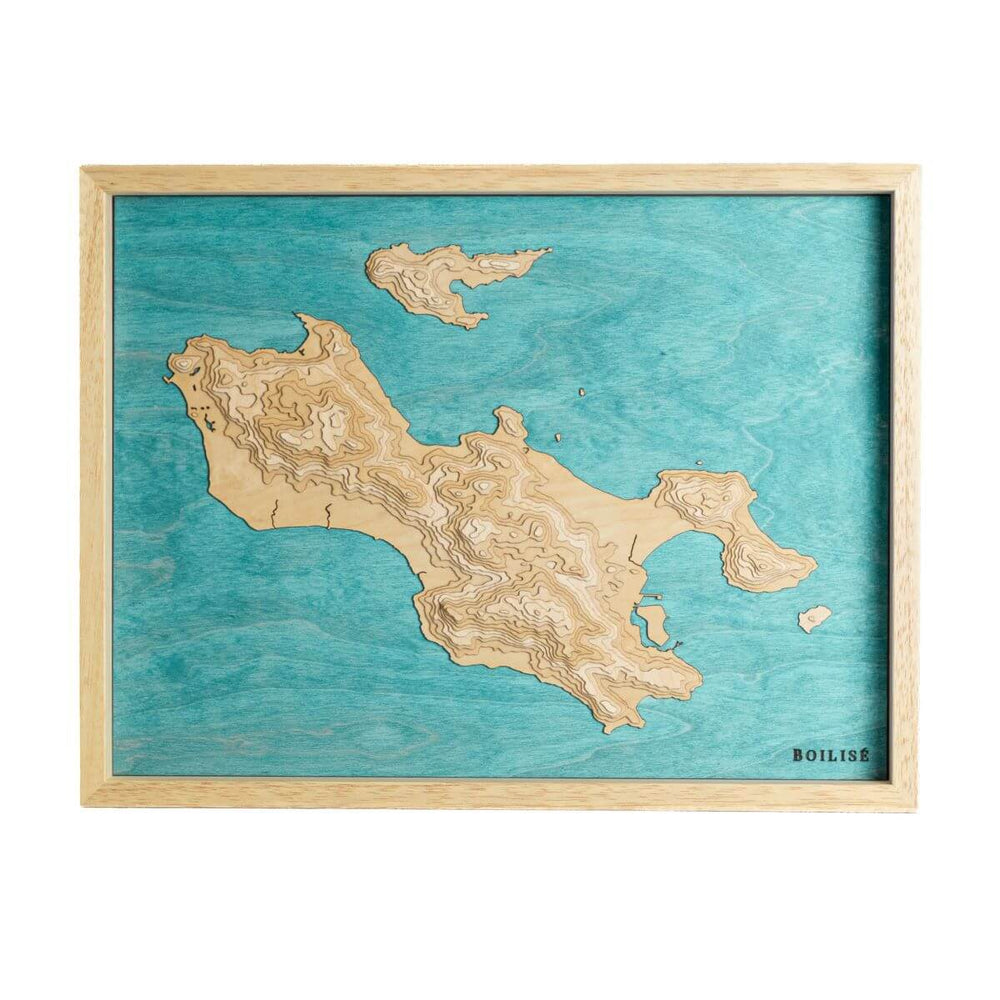 Relief map of Praslin - Seychelles