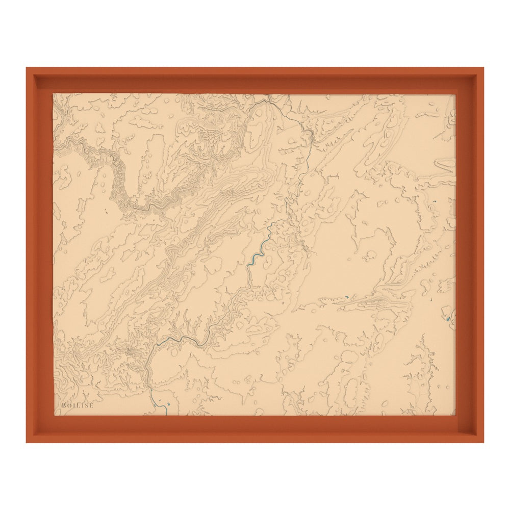 Map of the Hérault gorges in wood and relief