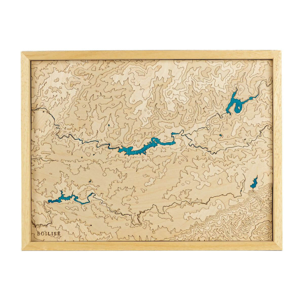 Map of the Haut-Languedoc lakes plateau
