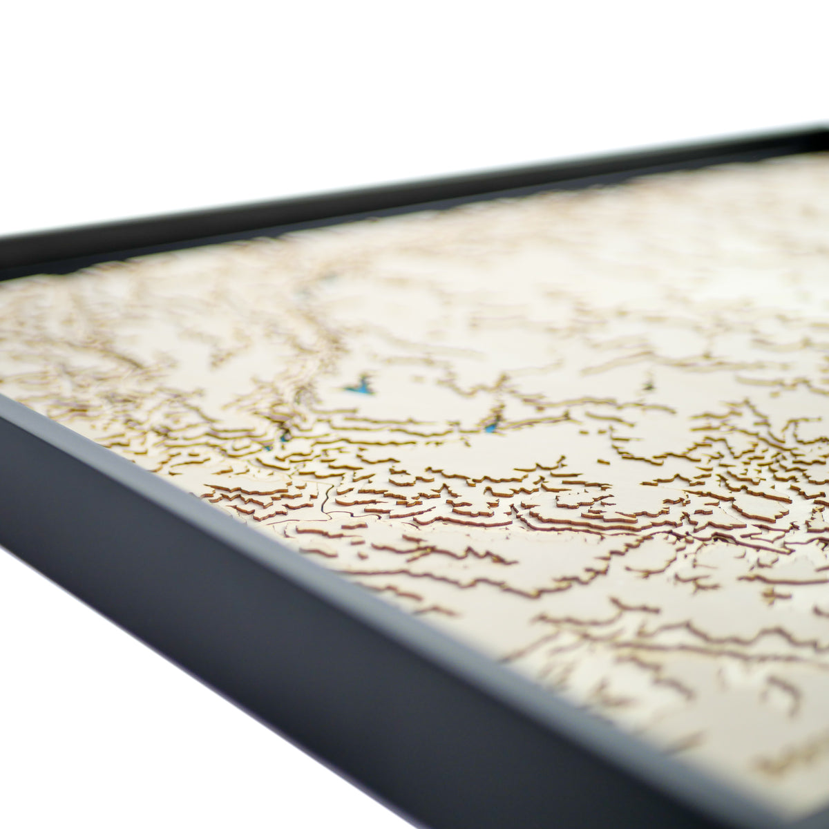 Map of Aubrac in wood and relief