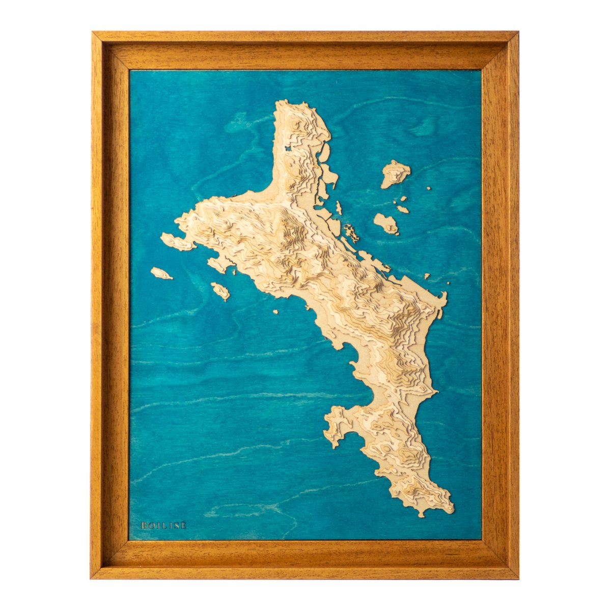 Topographic relief map of Mahé - Seychelles